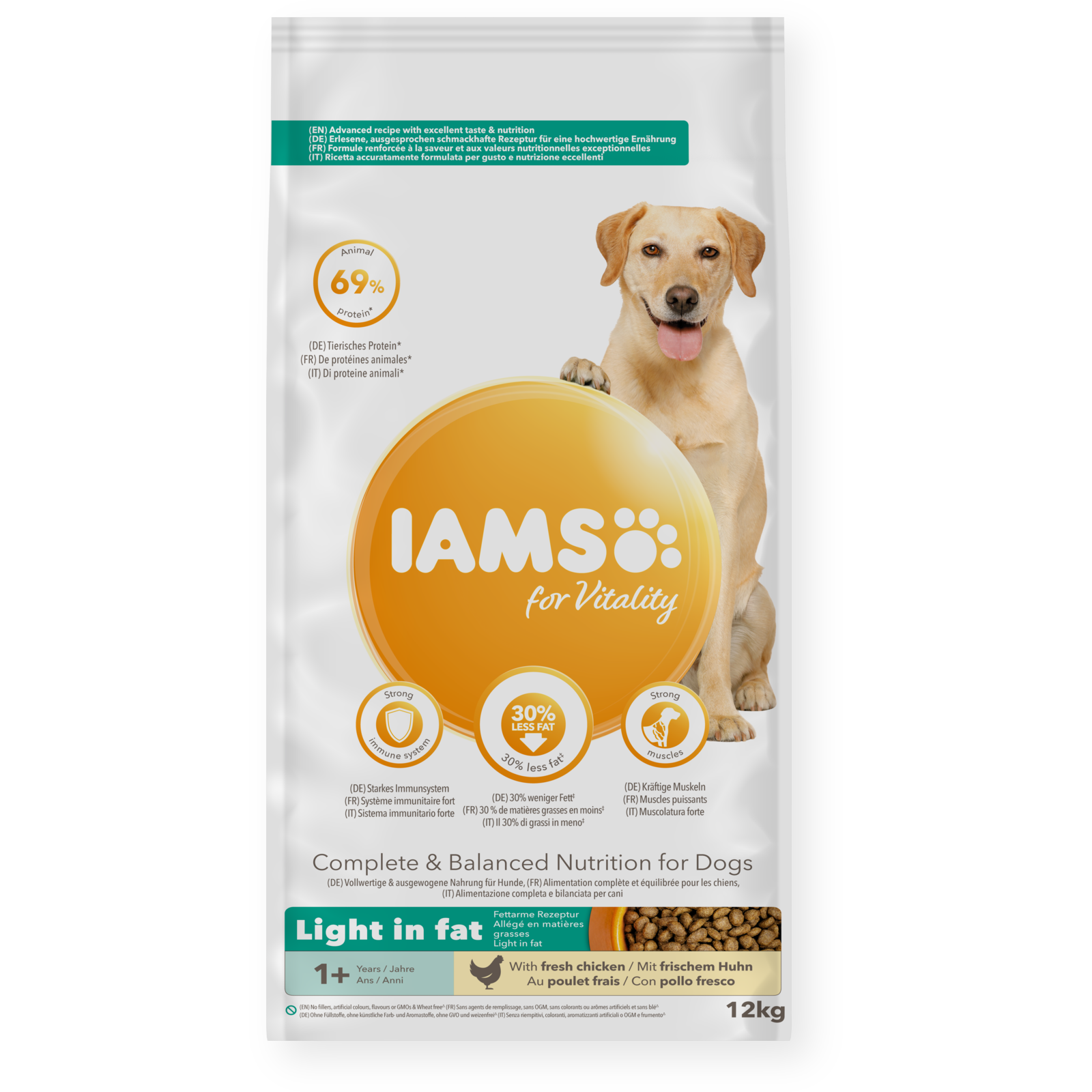 Iams for Vitality Light in Fat Chicken – Carltons The Feed Merchants